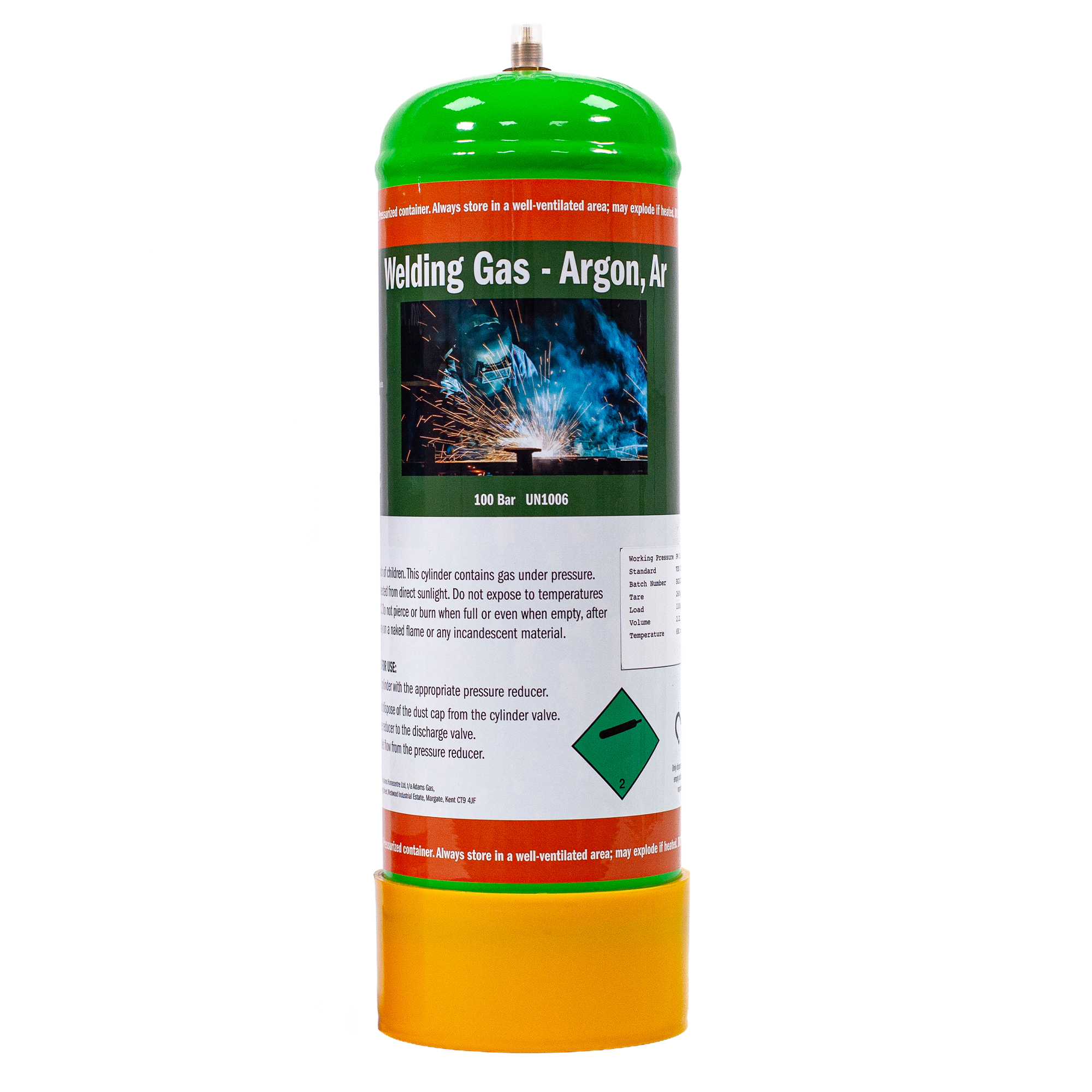Argon gas bottle 220ltr for tig and mig welding disposable cylinder ...