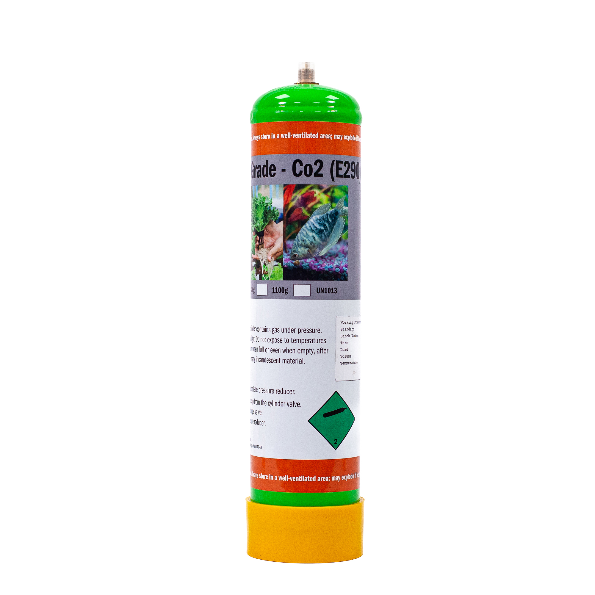 Food Grade CO2 E290 disposable gas bottle 580g for Hydroponics and ...